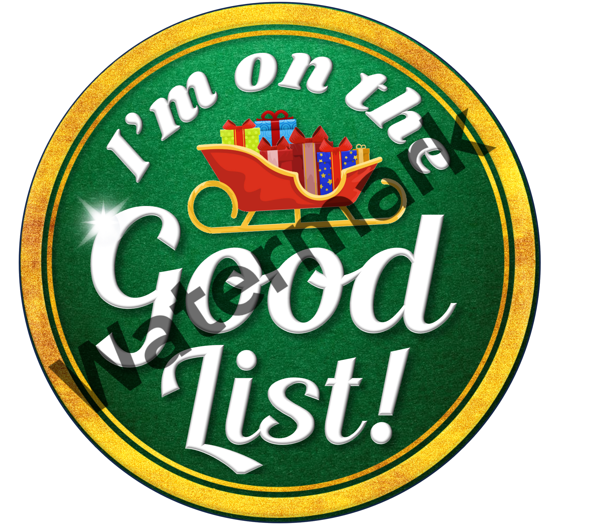 Santa Good List Sticker – Festive Reward Sticker for Children
